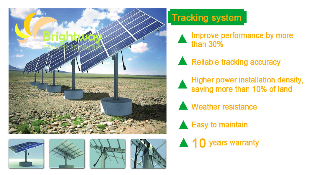5000W 100kw Solar Tracker Solar Flat Single Axis Tracker PV System ...